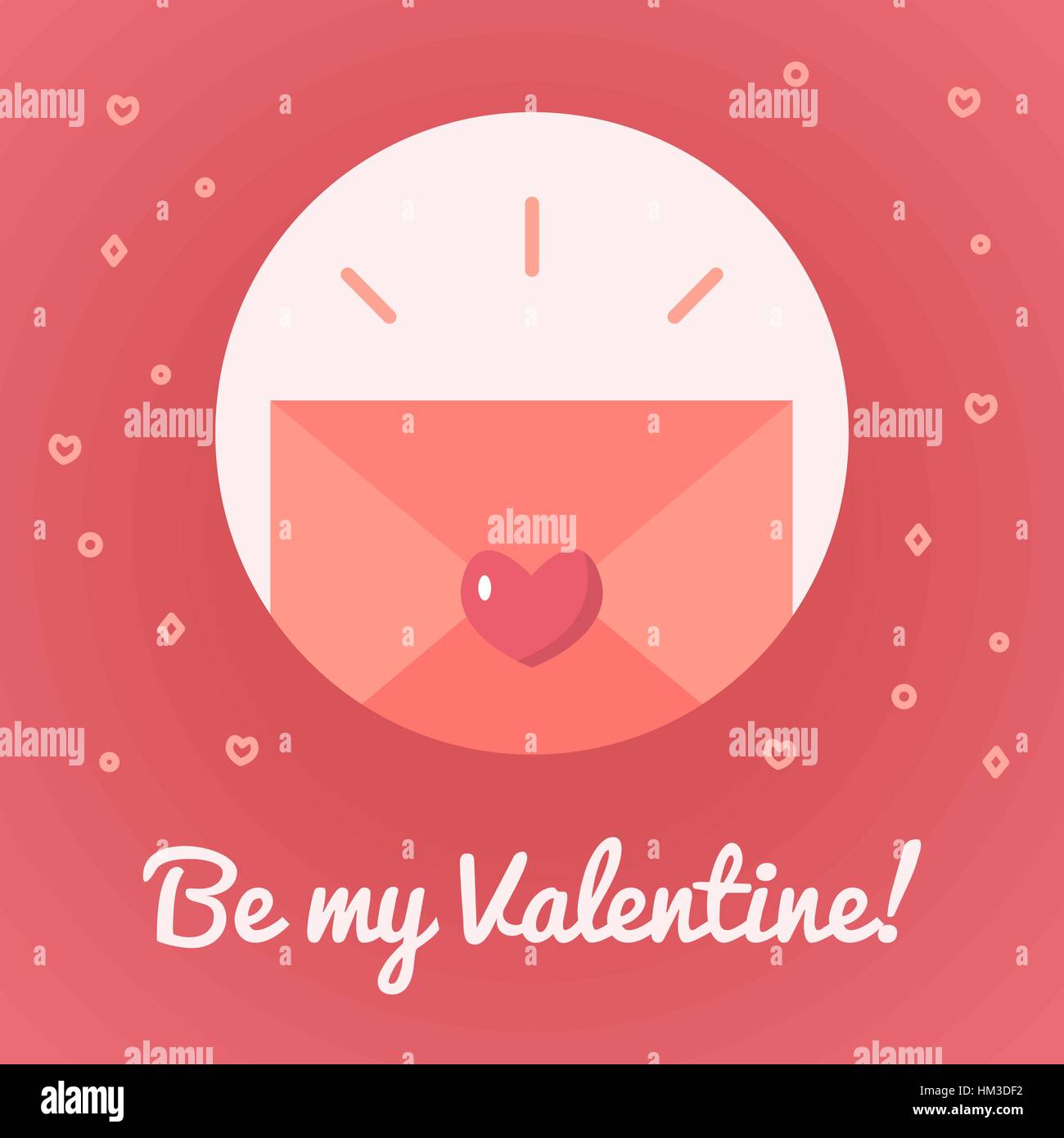 Valentine s day card with love letter Stock Vector Image & Art - Alamy