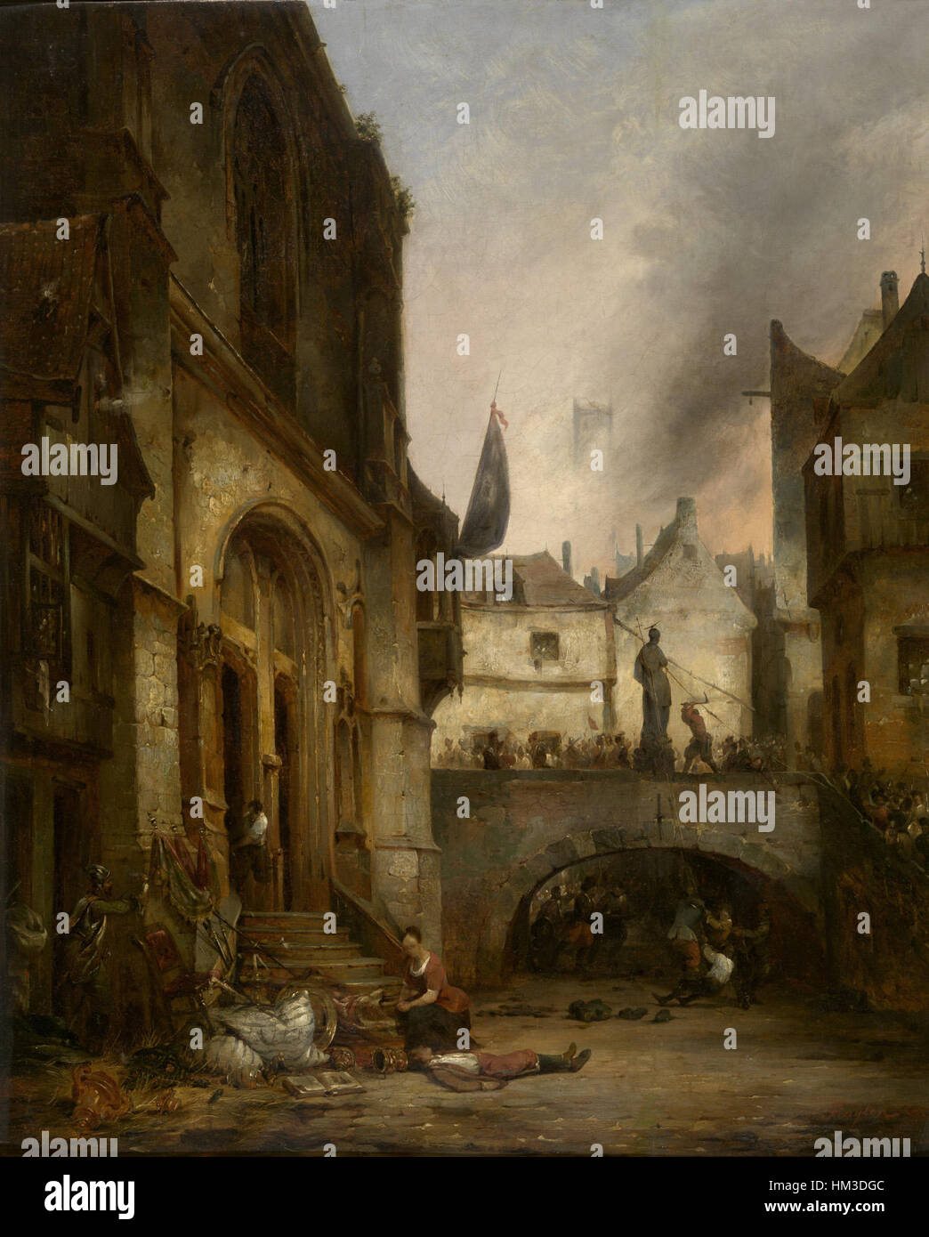 Jan Michiel Ruyten's painting 'The Iconoclasts' depicts the destruction ...