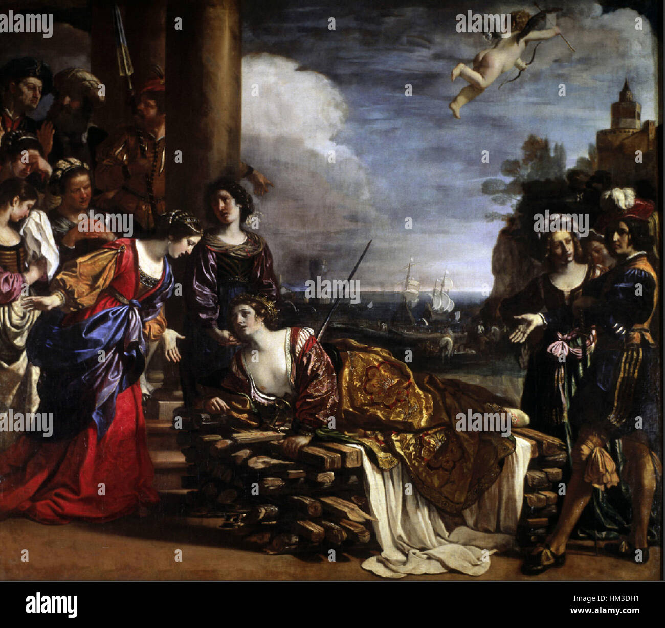 *Morte di Didone* by Guercino portrays the tragic death of Dido, the ...