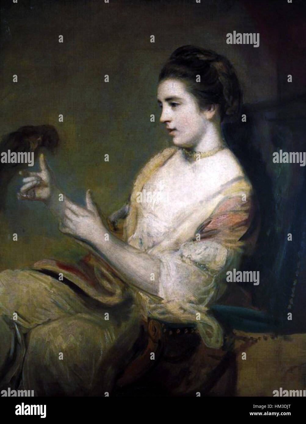 Kitty Fisher, depicted in this oil painting by Joshua Reynolds, is ...