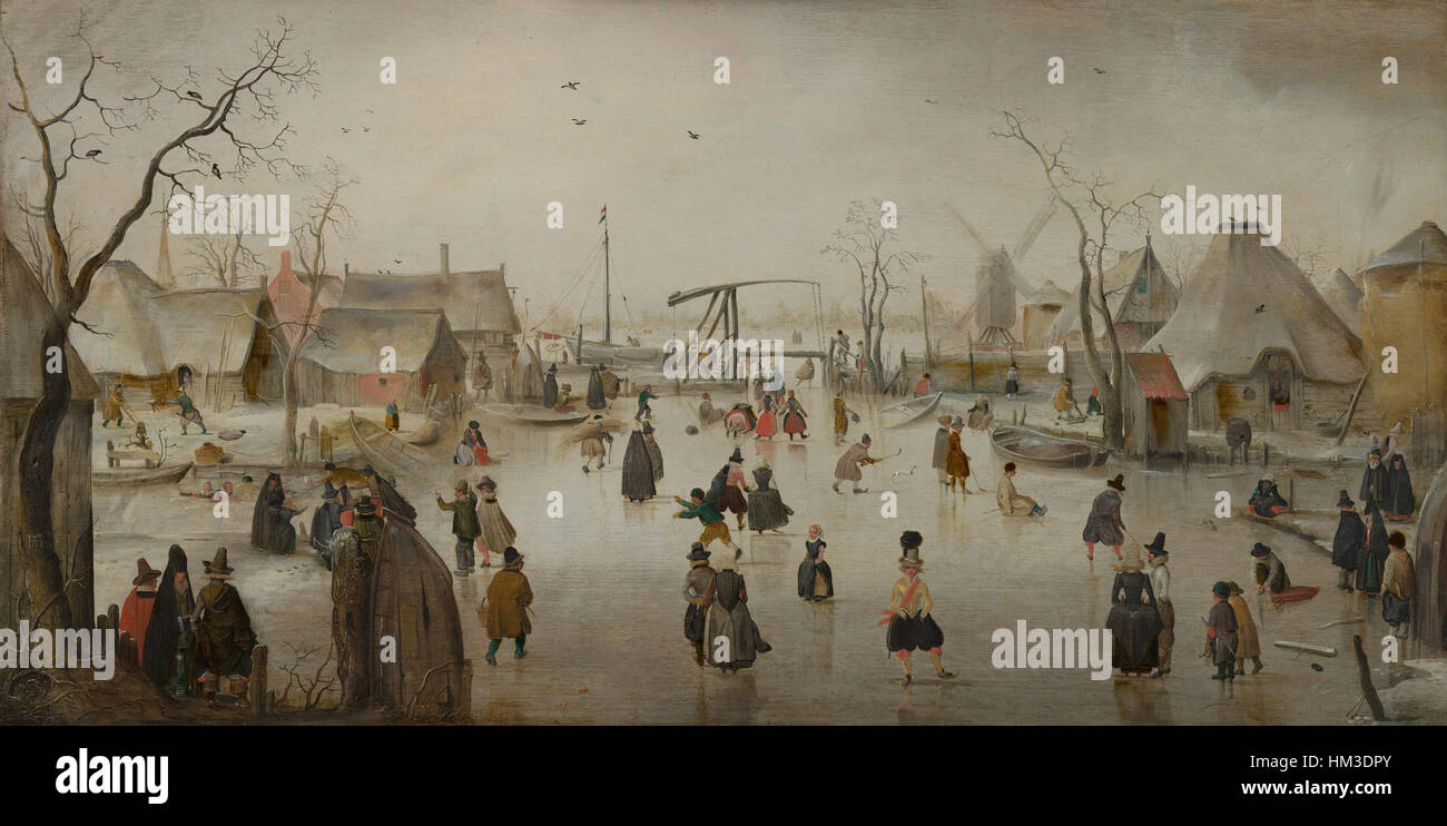This painting by Hendrick Avercamp, a prominent Dutch artist of the ...