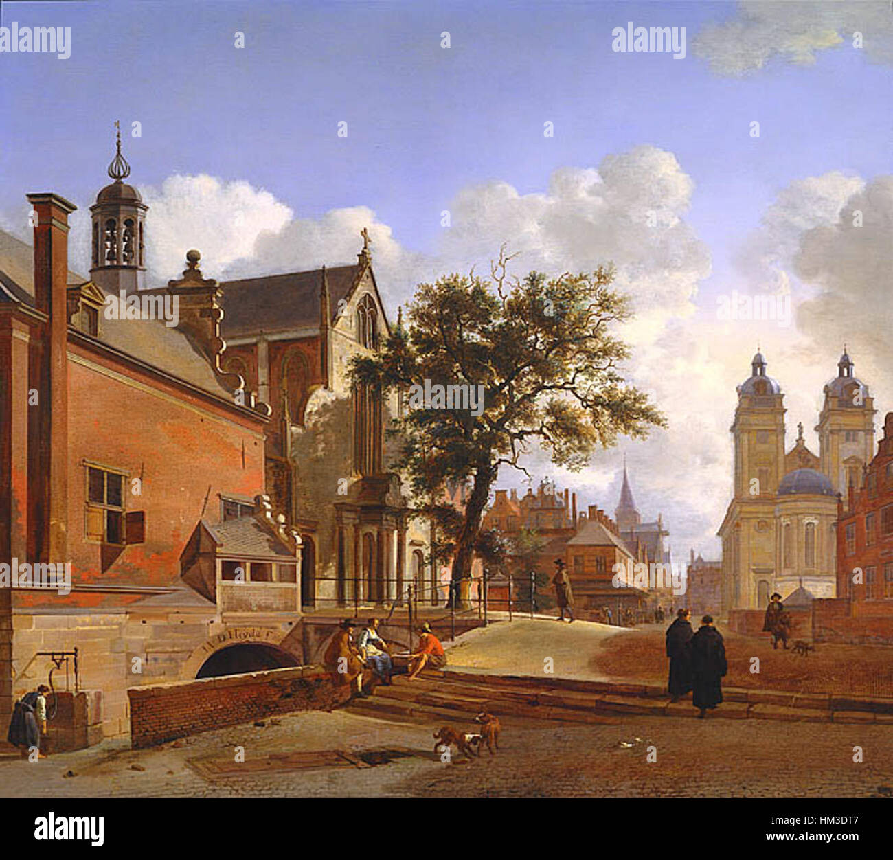 This painting by Jan van der Heyden shows a detailed view of a location ...