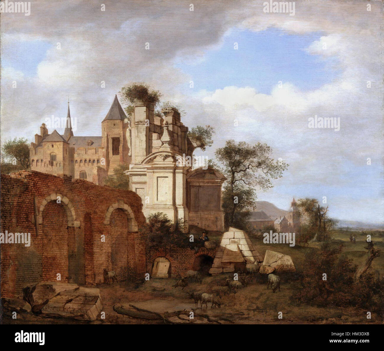 Jan van der Heyden's 'Ideal Landscape with a Romanesque Church' is a ...