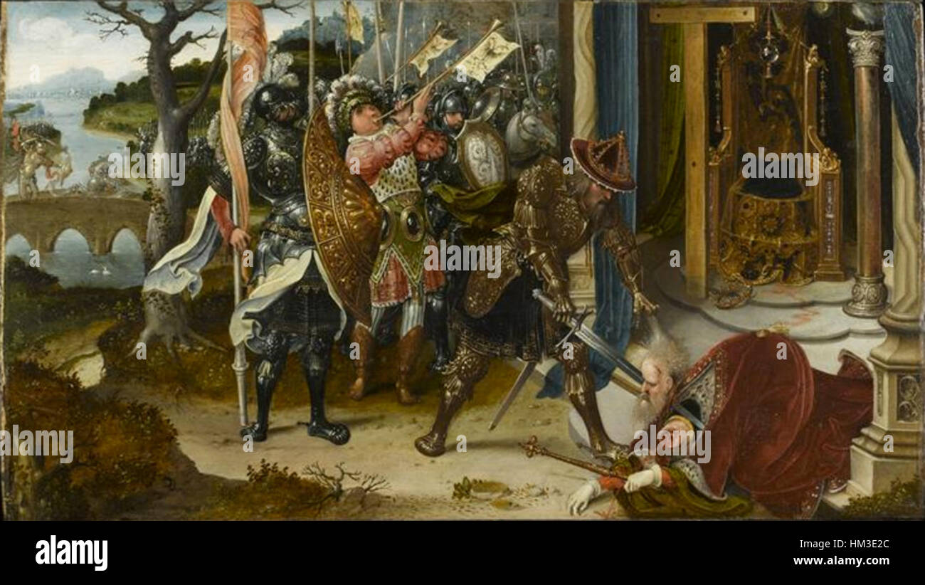 Jan de Beer's painting depicts the dramatic moment of Heraclius ...