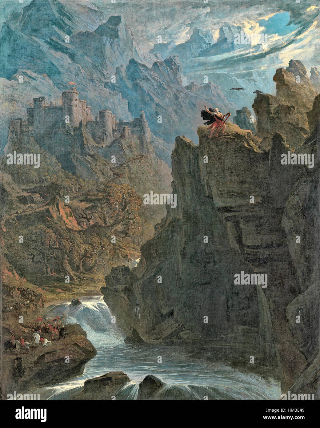 *The Bard* by John Martin is a dramatic painting that portrays a lone ...