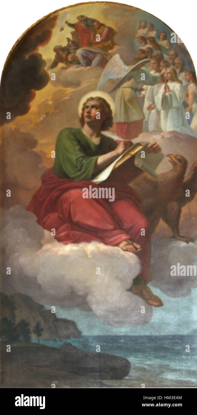 *Sv. Janez Evangelist* by Janez Wolf is an oil painting depicting Saint ...