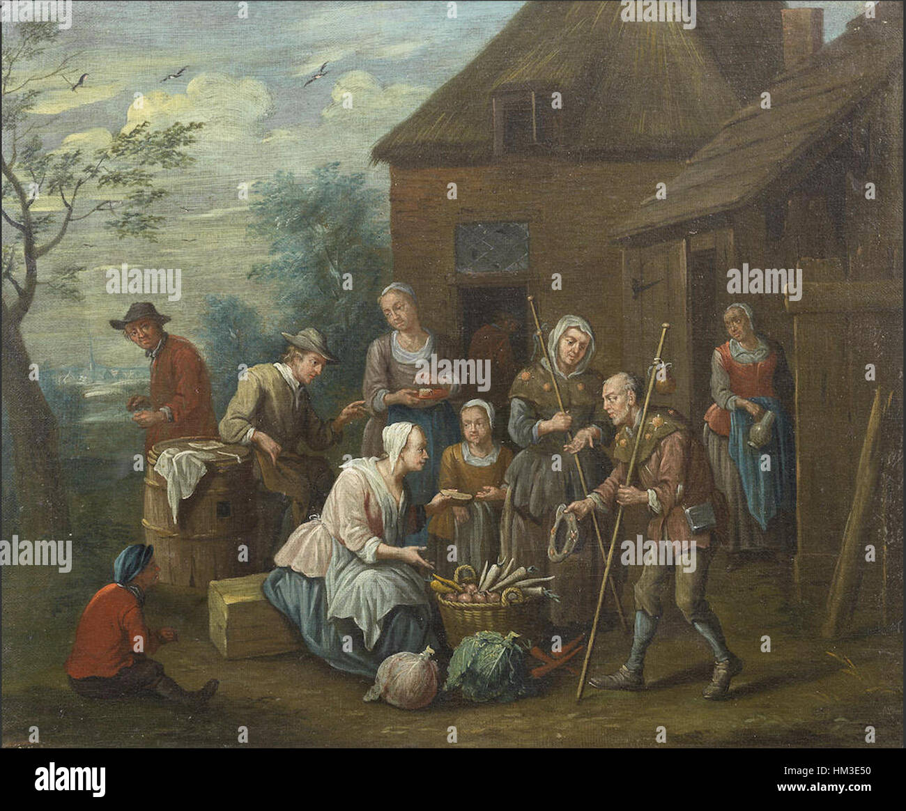 This artwork by Jan Baptist Monteyne depicts pilgrims in the 17th ...