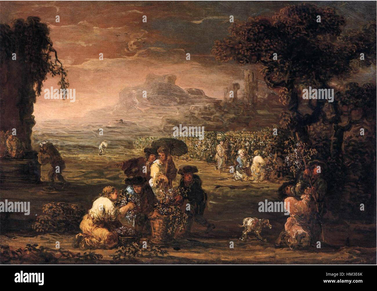 Jan de Momper's 'Grape Harvest' painting depicts the harvest of grapes ...