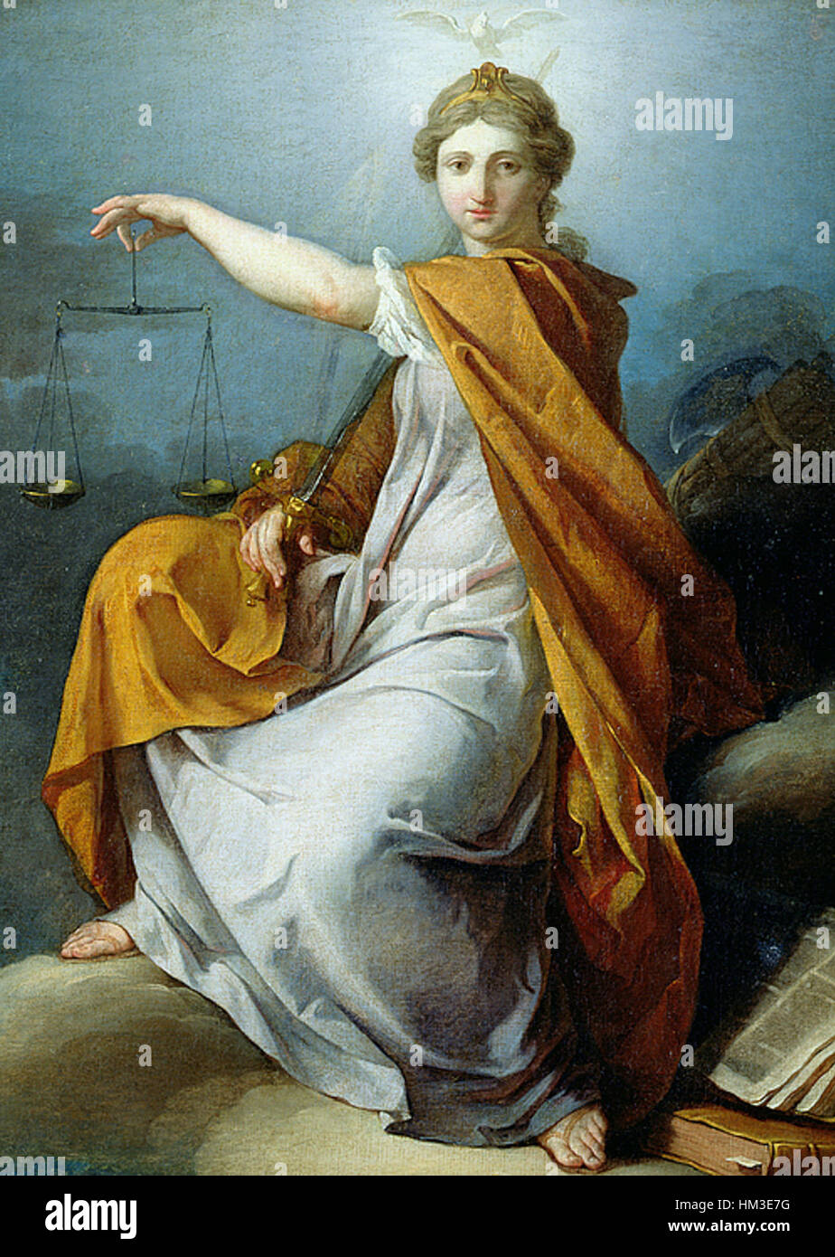 'Justice' by Pierre Subleyras is an allegorical painting that depicts ...