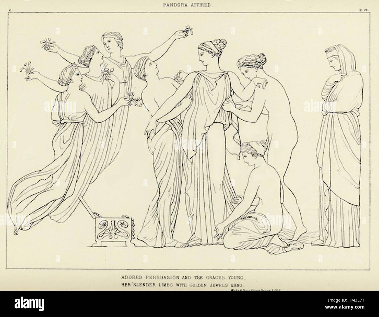John Flaxman’s 'Pandora Attired' presents a classical scene from Greek ...