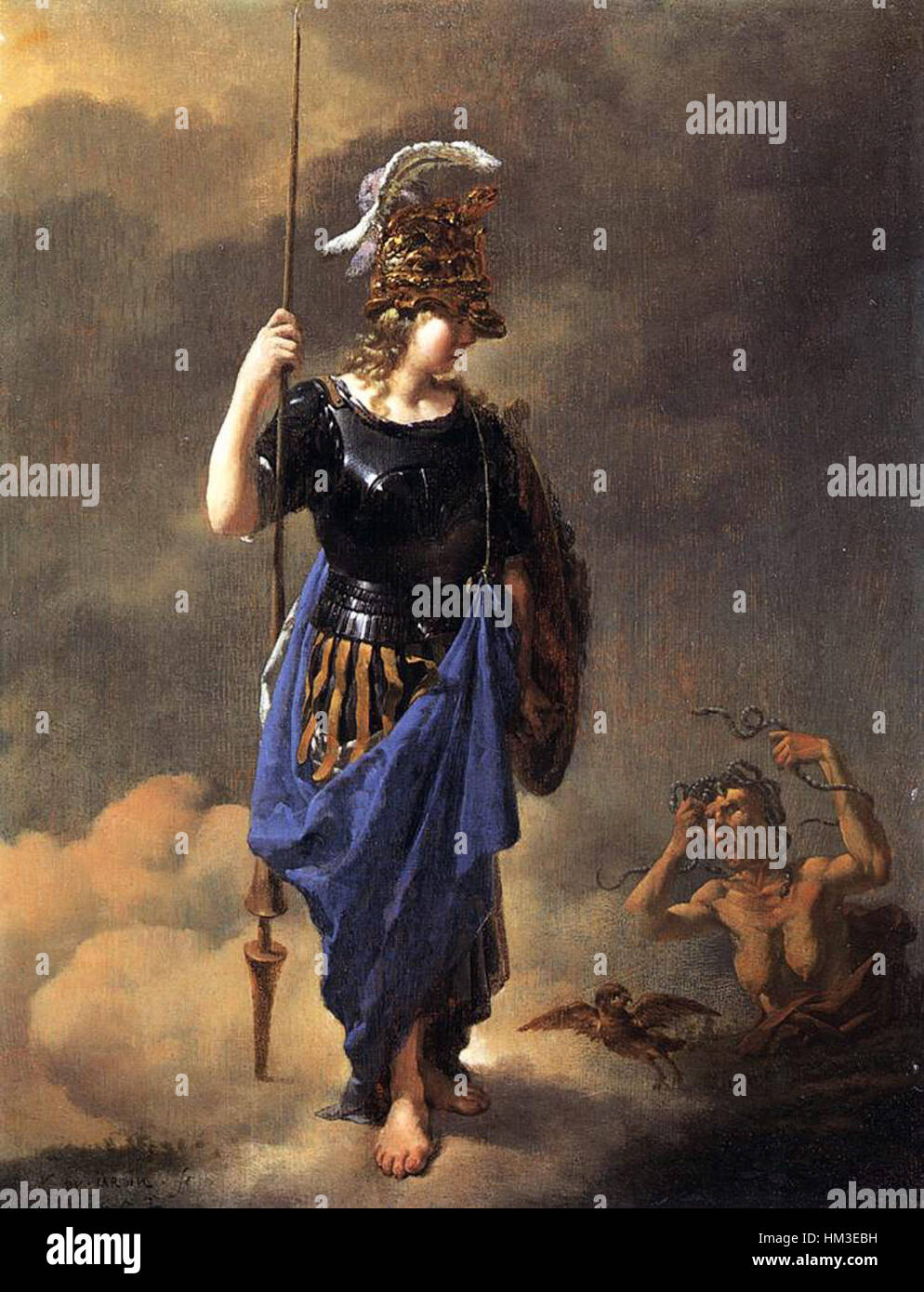 Karel Dujardin's 1652 painting 'Pallas Athene Visits Invidia' depicts ...