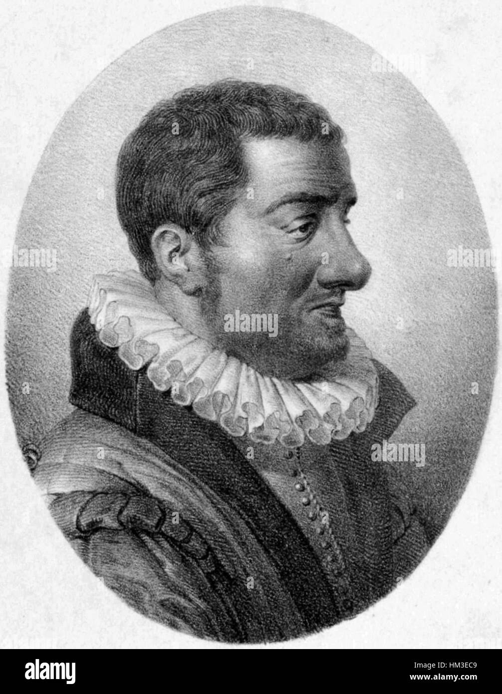 Jean Passerat's portrait, likely depicting a French poet or ...
