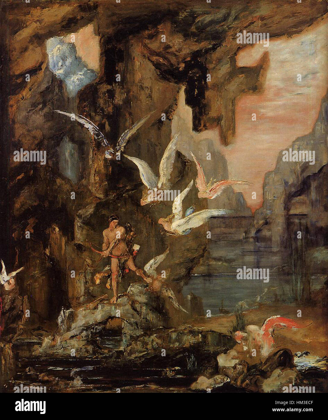 This painting by Gustave Moreau depicts the mythological hero Hercules ...