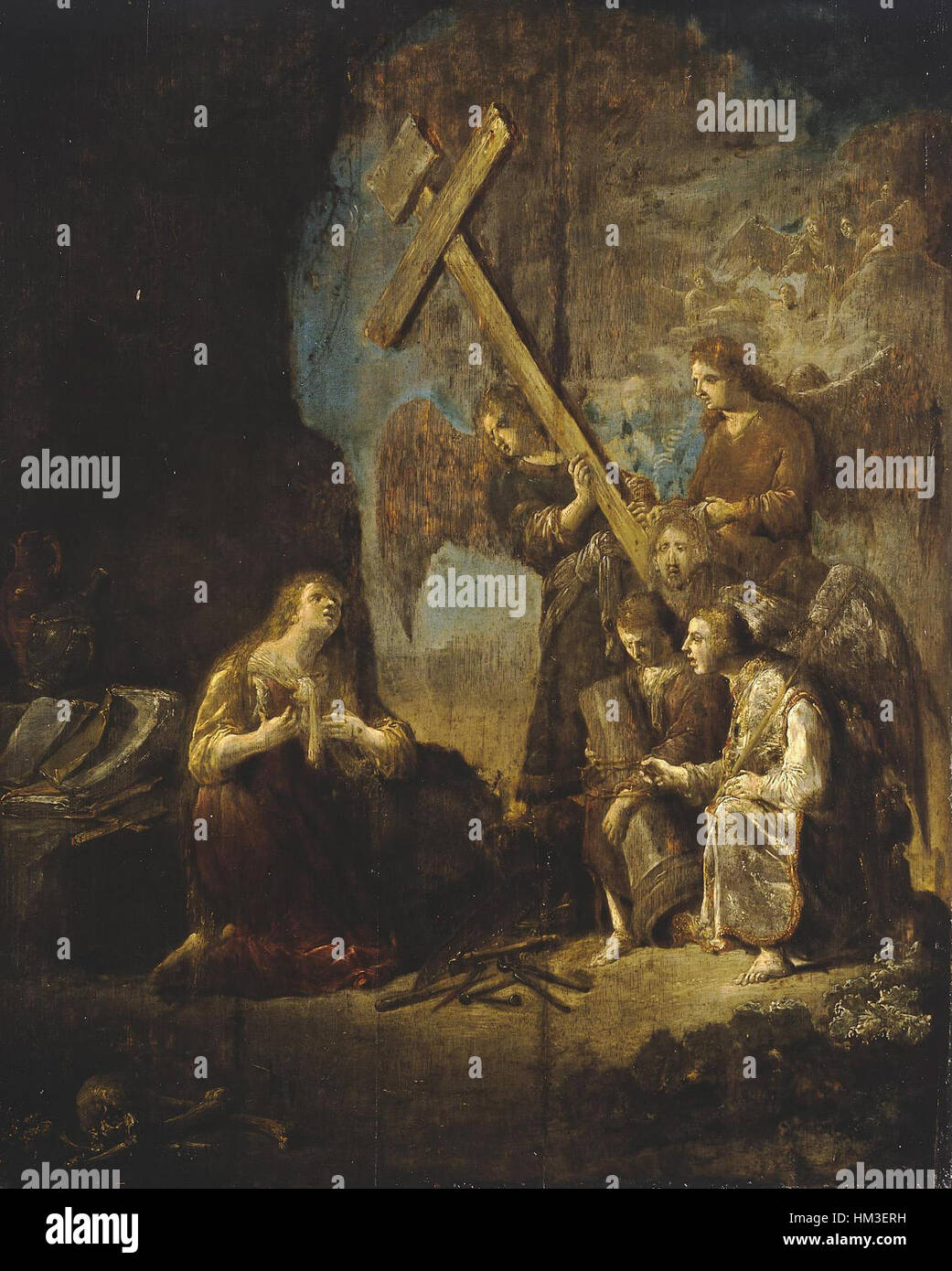 Leonaert Bramer's painting 'Dying Vision of Maria Magdalen' portrays a ...