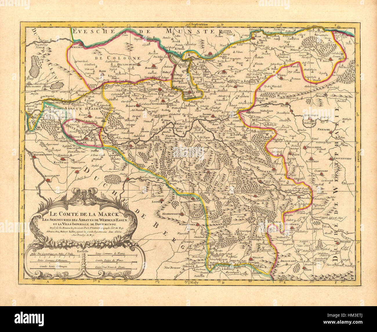 'Grafschaft Mark 1681' by Nicolas Sanson is a detailed historical map ...