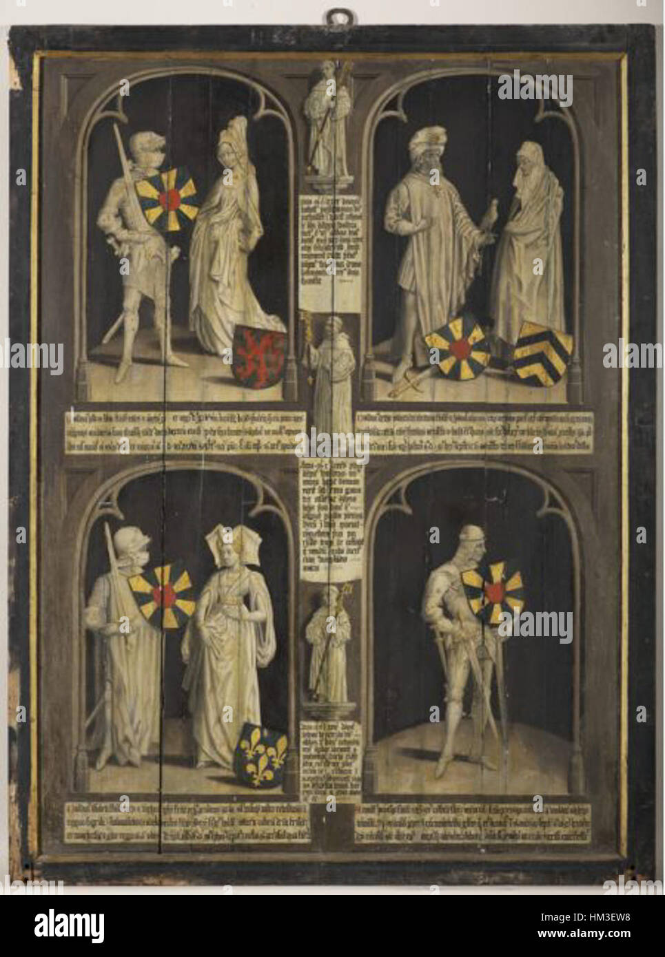 This illustration portrays the tombs of the Flemish nobility and abbots ...