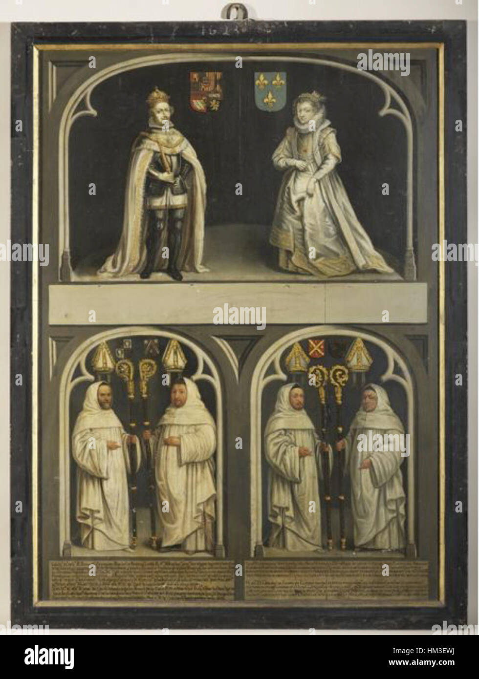 This artwork depicts the tombs of the Counts of Flanders and abbots of ...