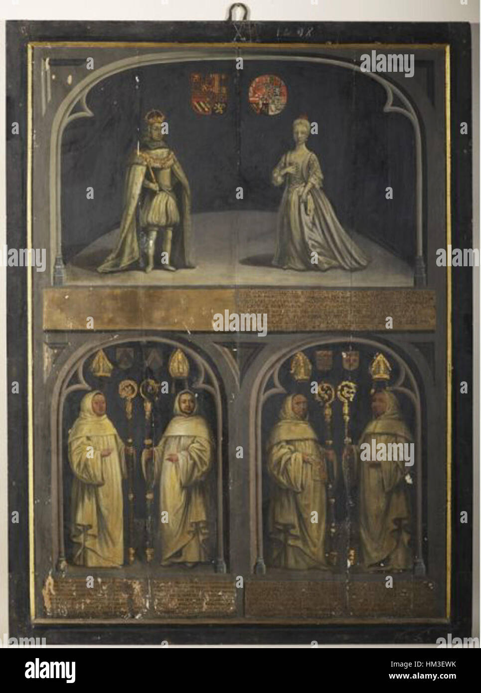 This artwork features the graves of the Flemish nobility and abbots ...