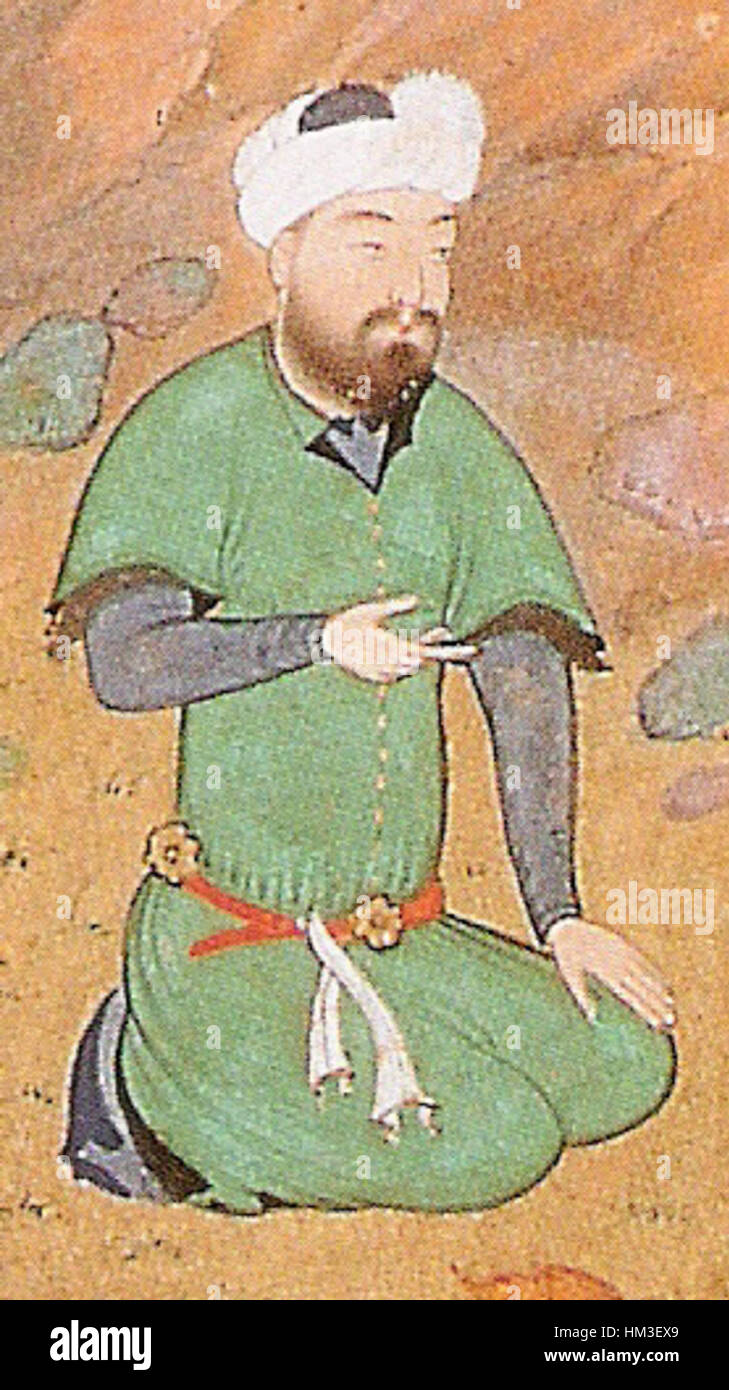 This painting detail from 'Iskandar and the Hermit' portrays a key ...