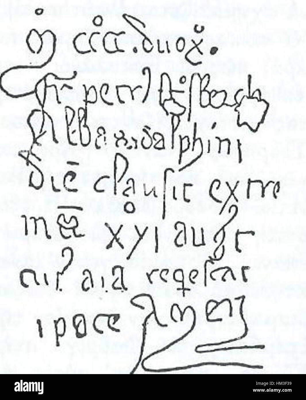 Latin inscription of Peter Strosberch, abbot of Dafni, reflecting ...