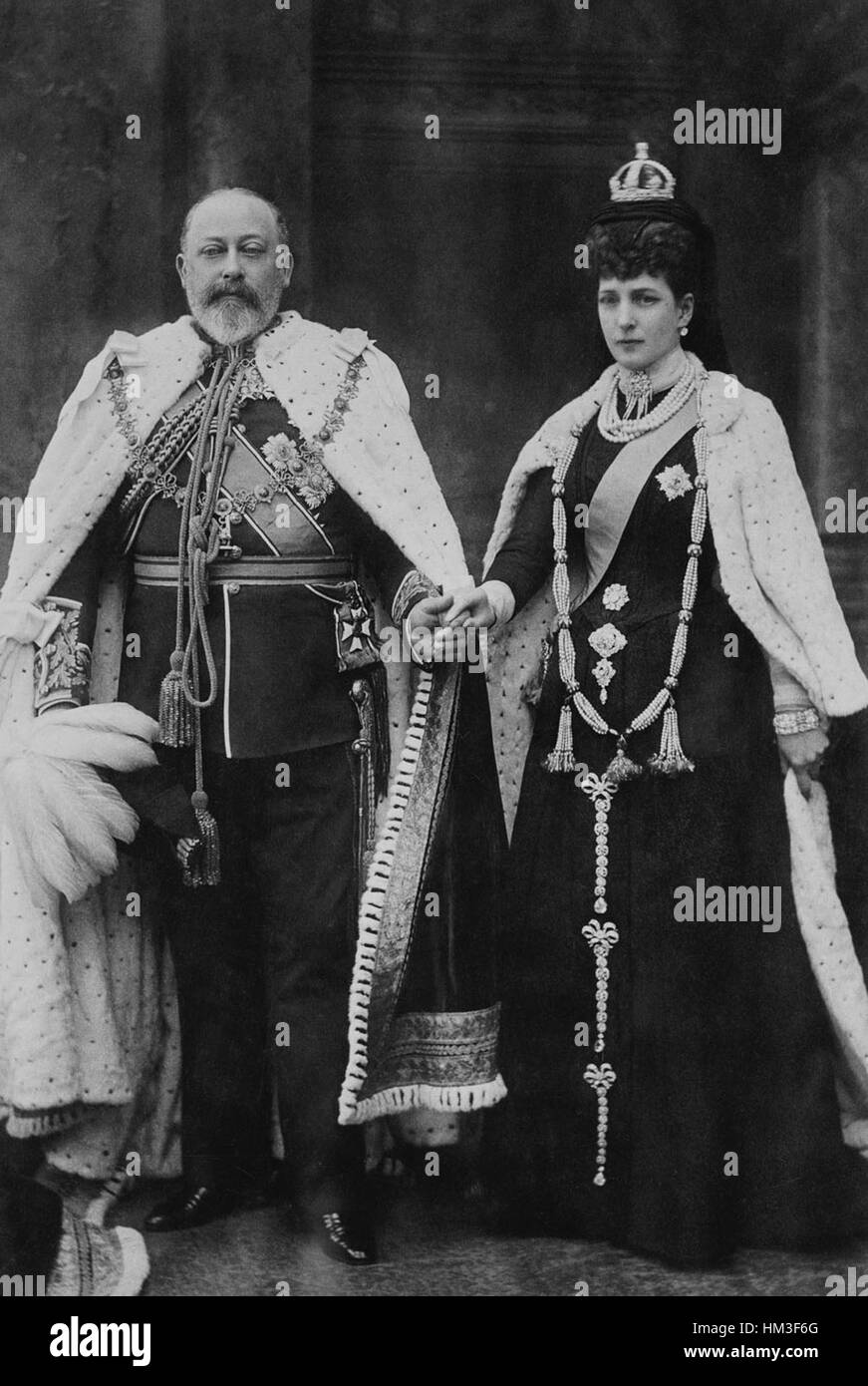 This portrait features King Edward VII of the United Kingdom and his ...