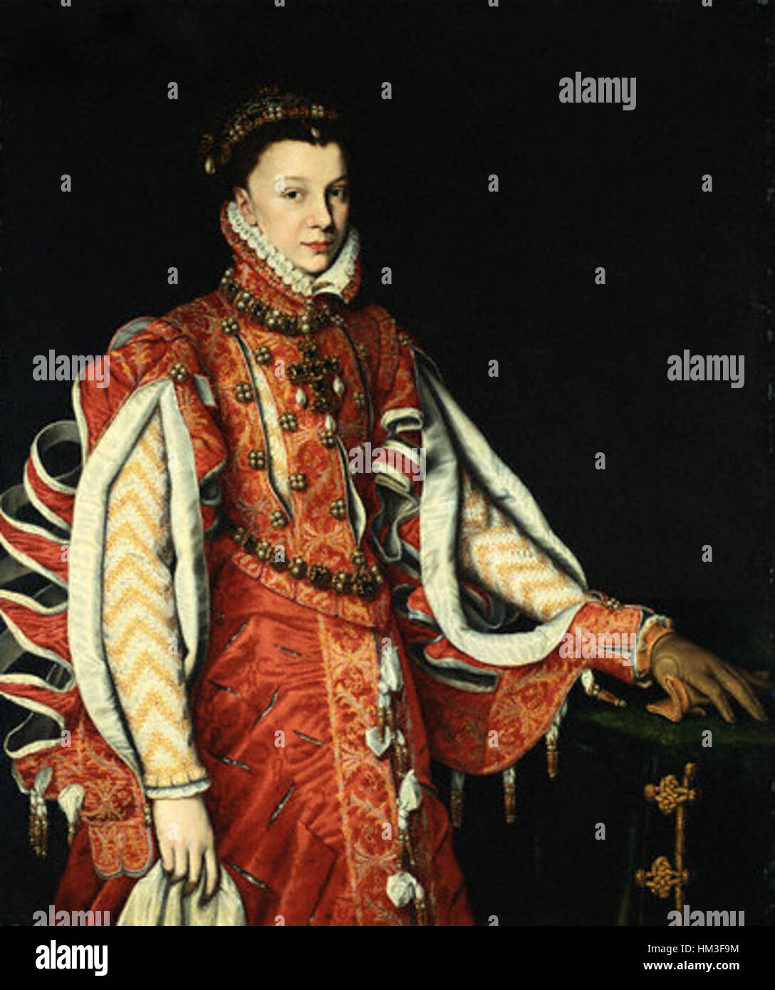 This painting portrays Isabel de Valois, the Spanish princess and wife ...