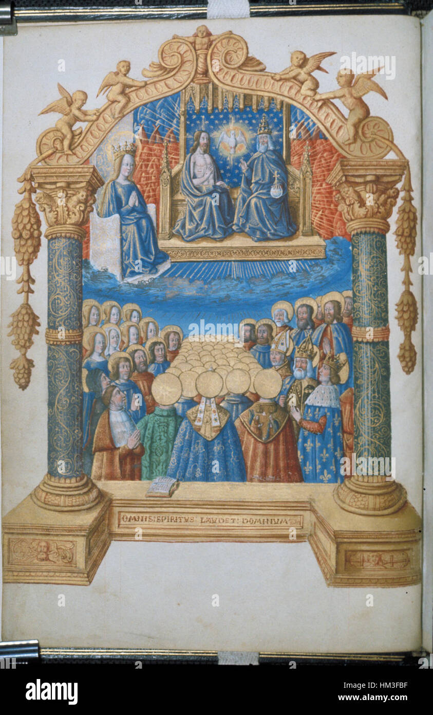 'Les sept articles de la foi' is a medieval manuscript illustration ...