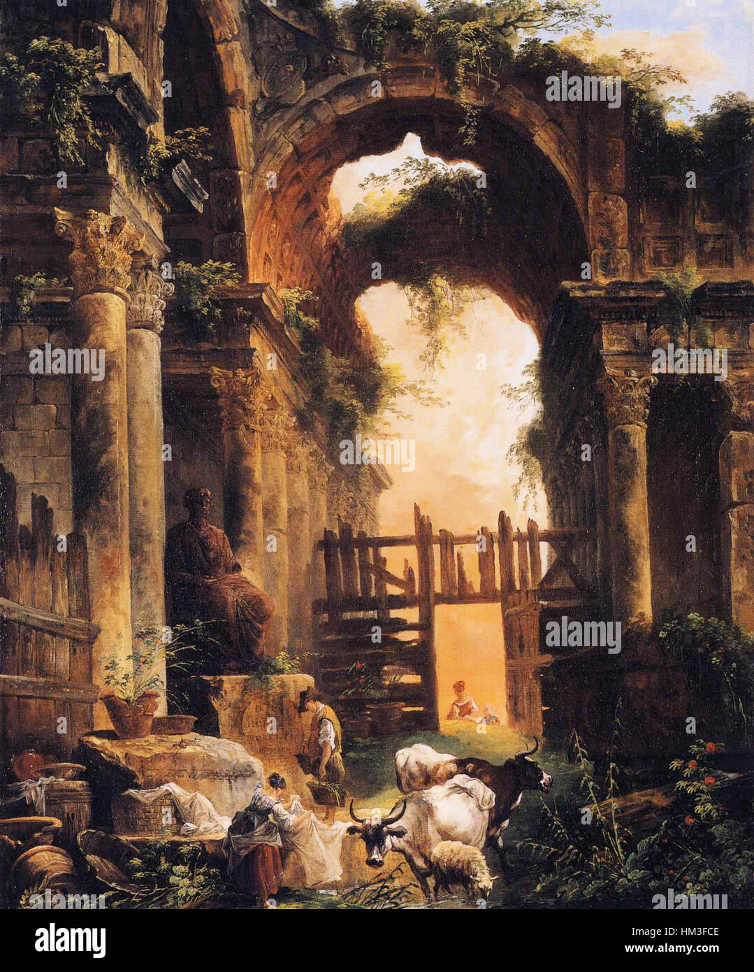 Robert hubert roman ruins hi-res stock photography and images - Alamy