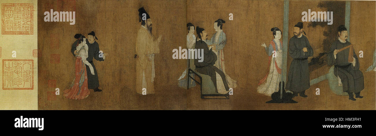 This piece, attributed to Gu Hongzhong, is a work from the Southern ...