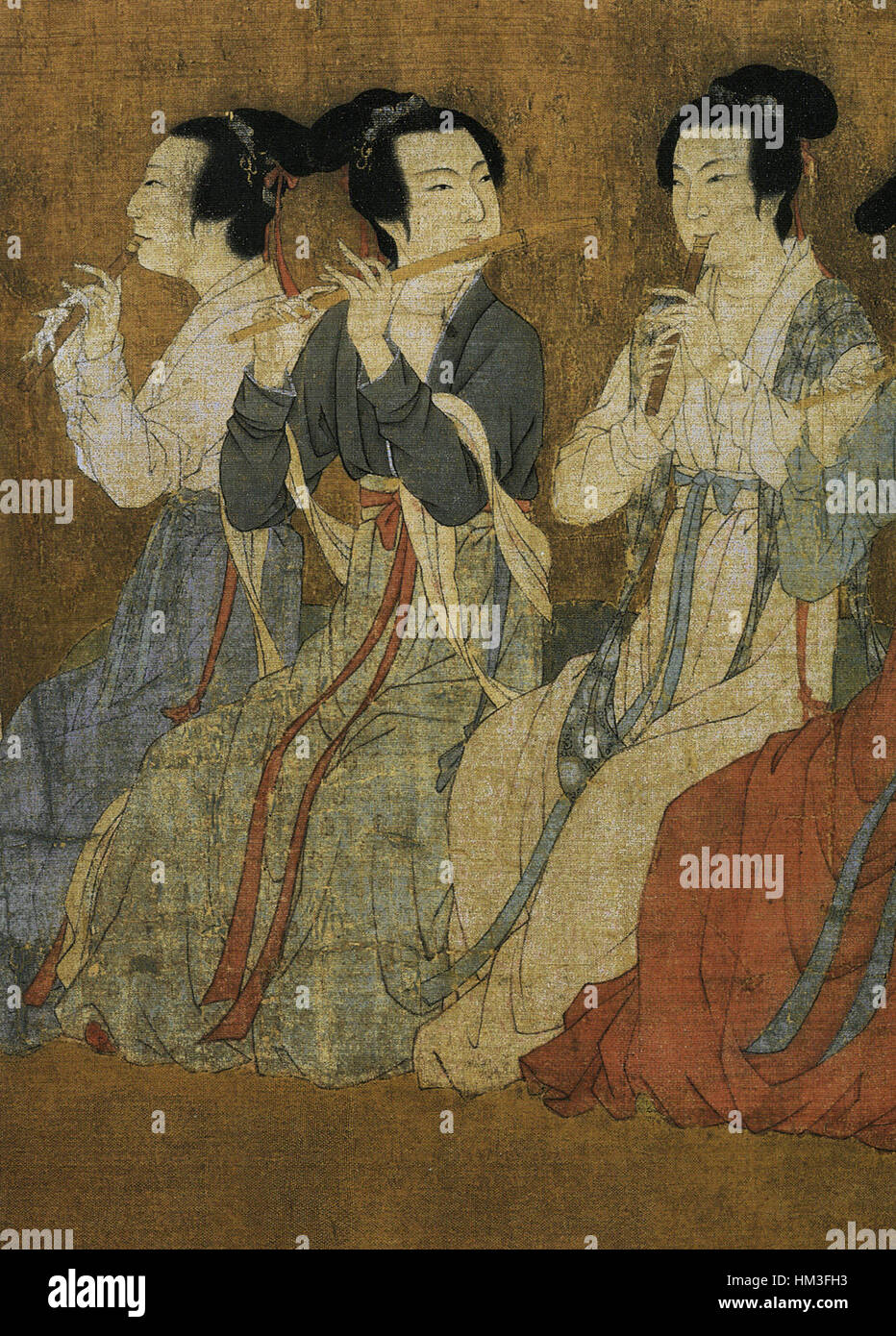 This painting, attributed to the renowned Chinese artist Gu Hongzhong ...