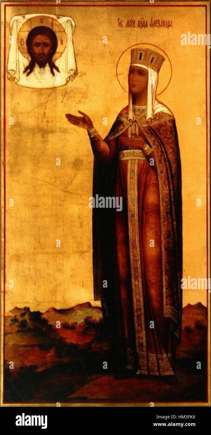 This icon of Saint Alexandra from Russia showcases traditional Eastern ...