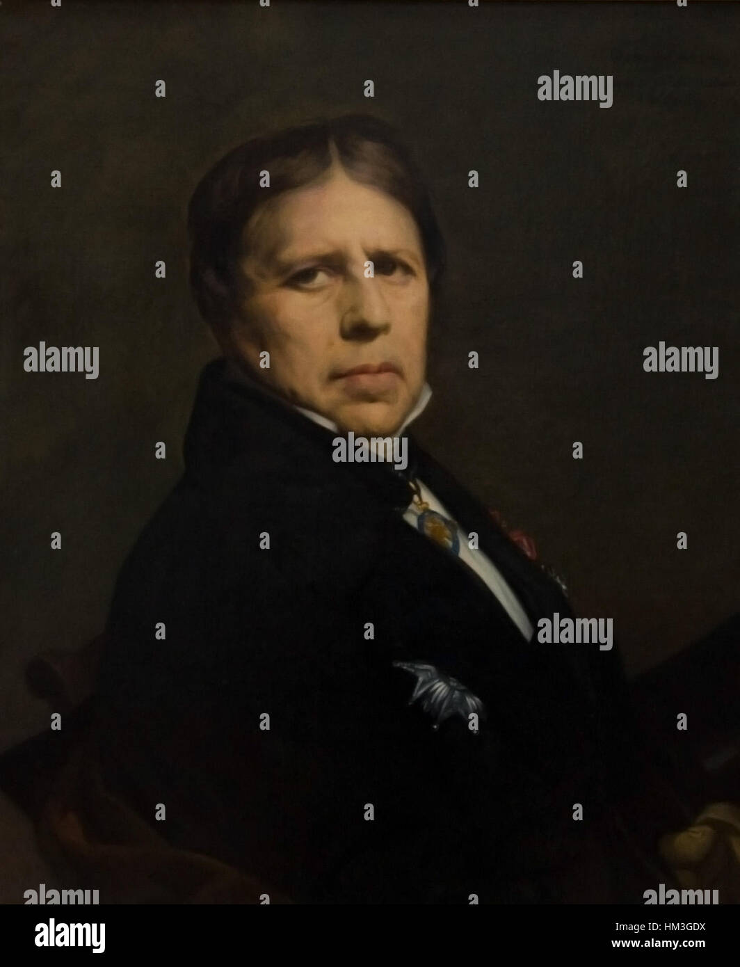Jean Auguste Dominique Ingres' self-portrait, created in 1864 ...