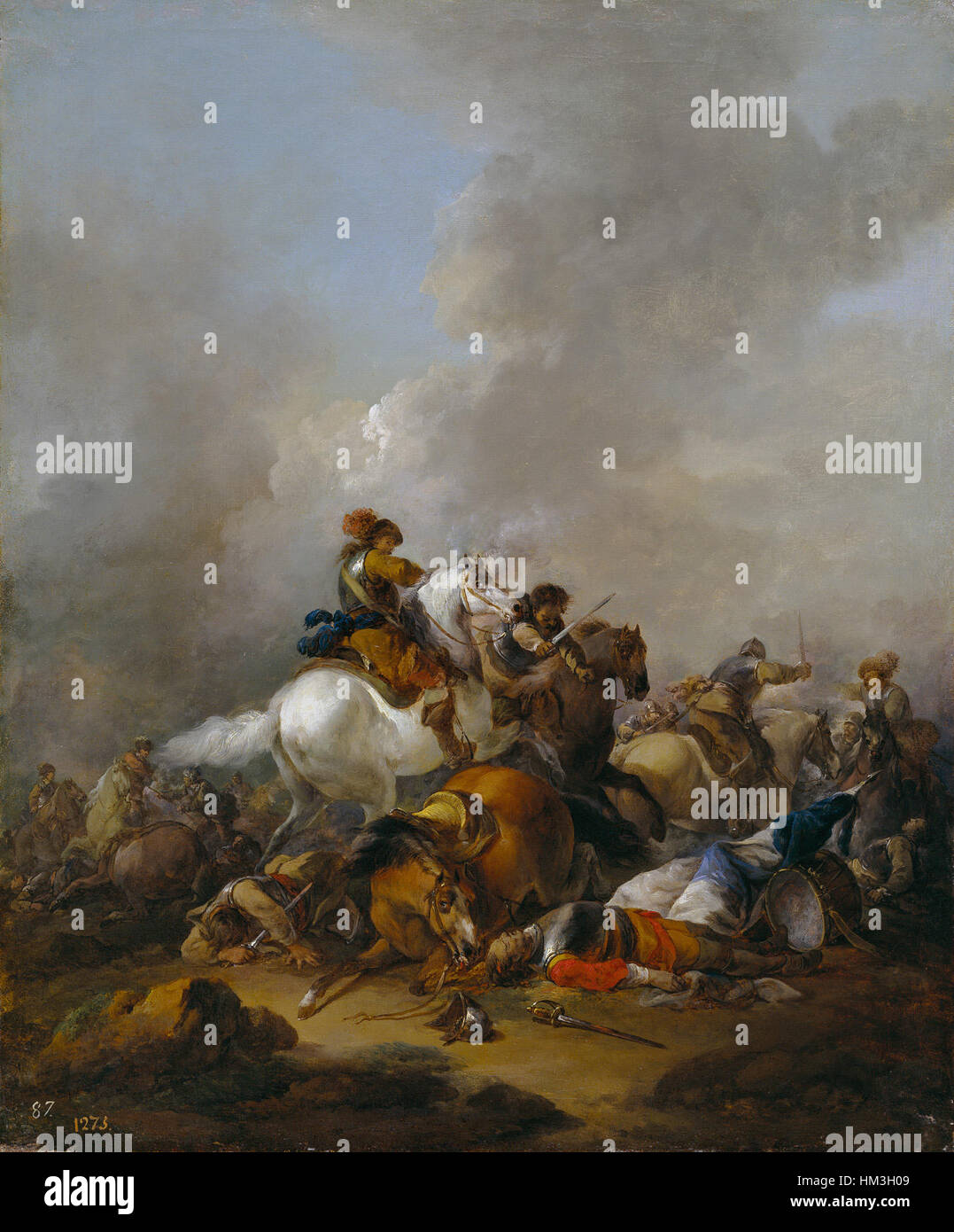 This painting, titled 'Escena de Batalla' (Battle Scene), is housed at ...