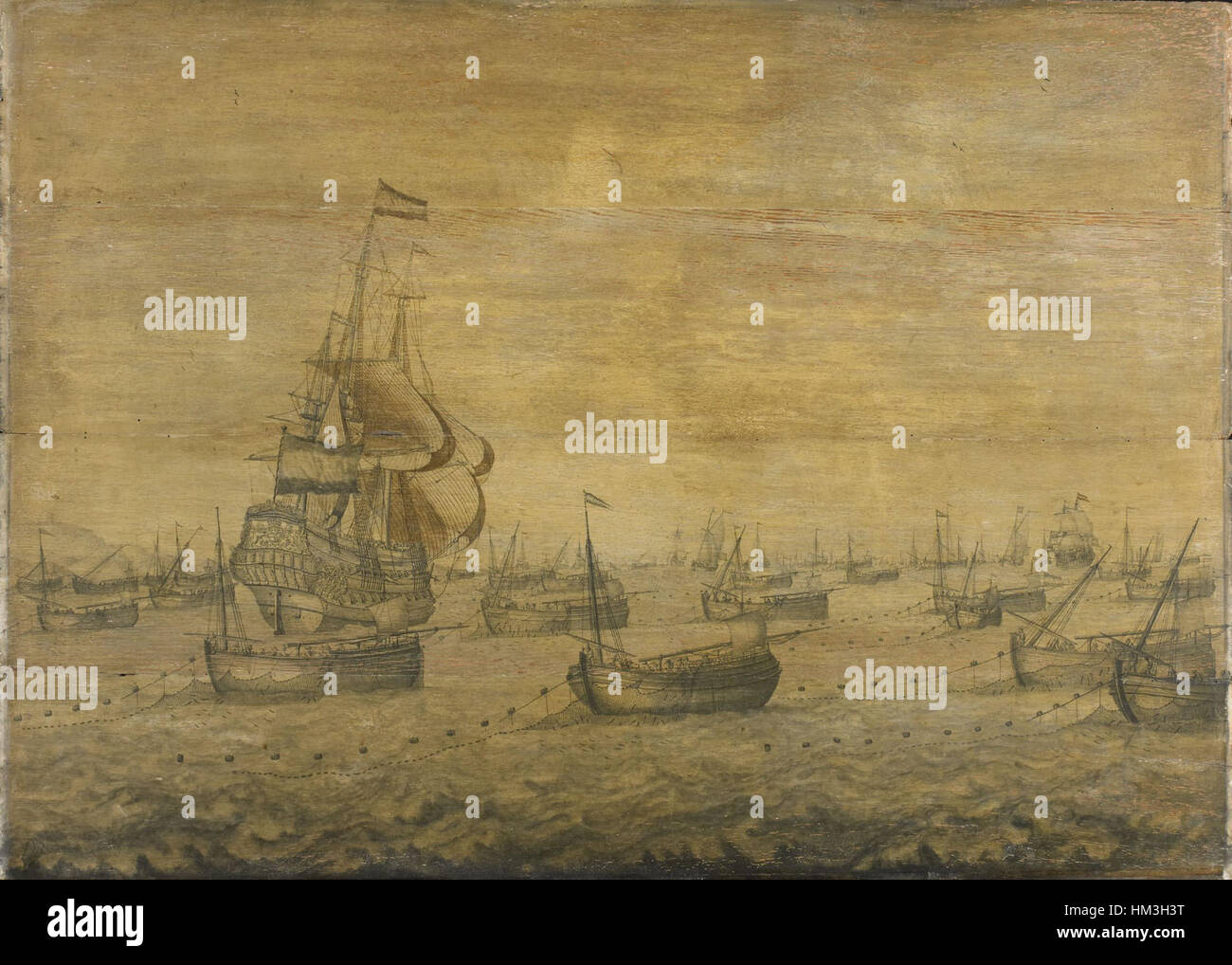 *Konvoi Haringvloot* is a historical artwork depicting a naval convoy ...
