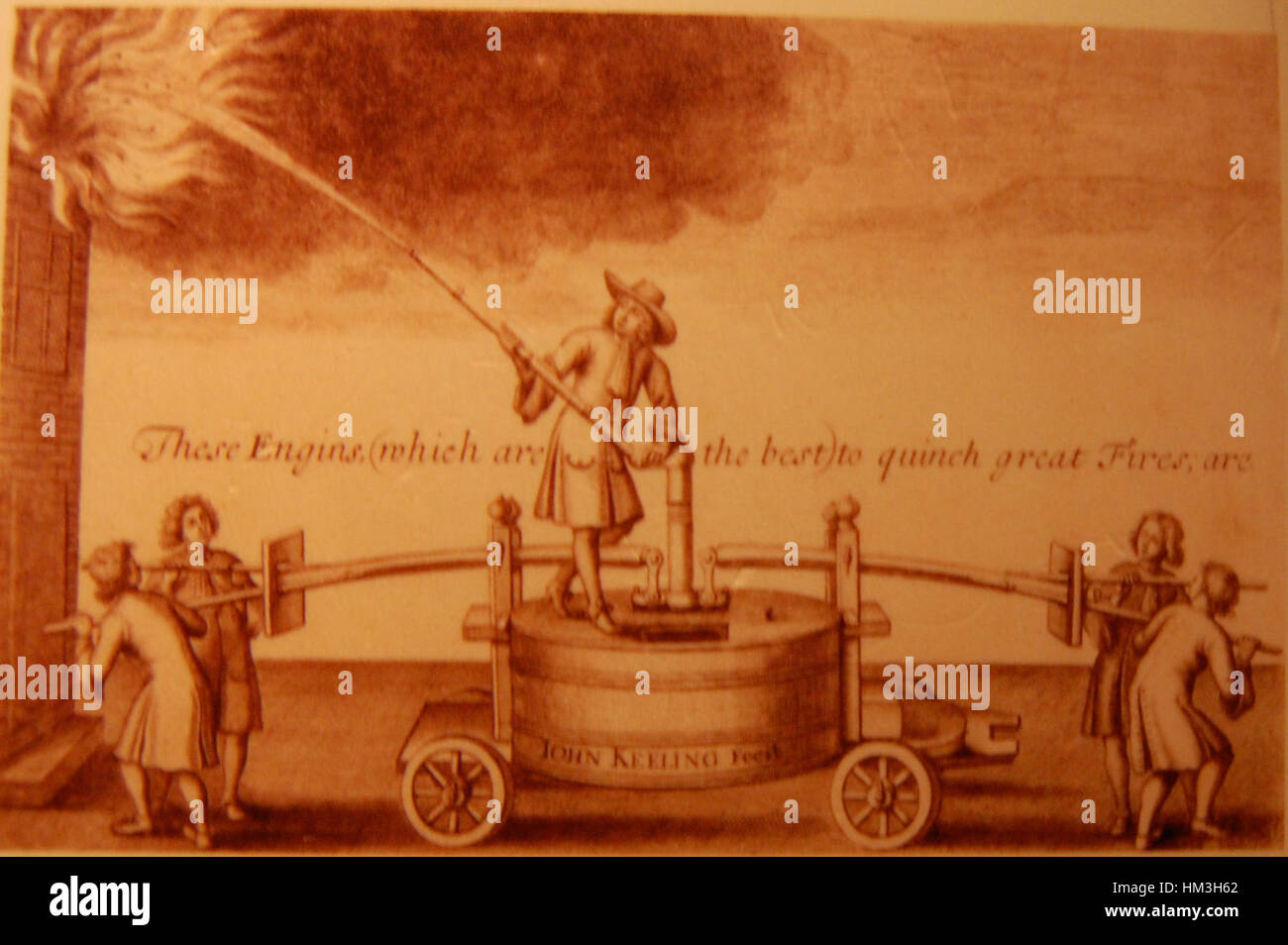 This illustration of a Keeling fire engine showcases the historical ...