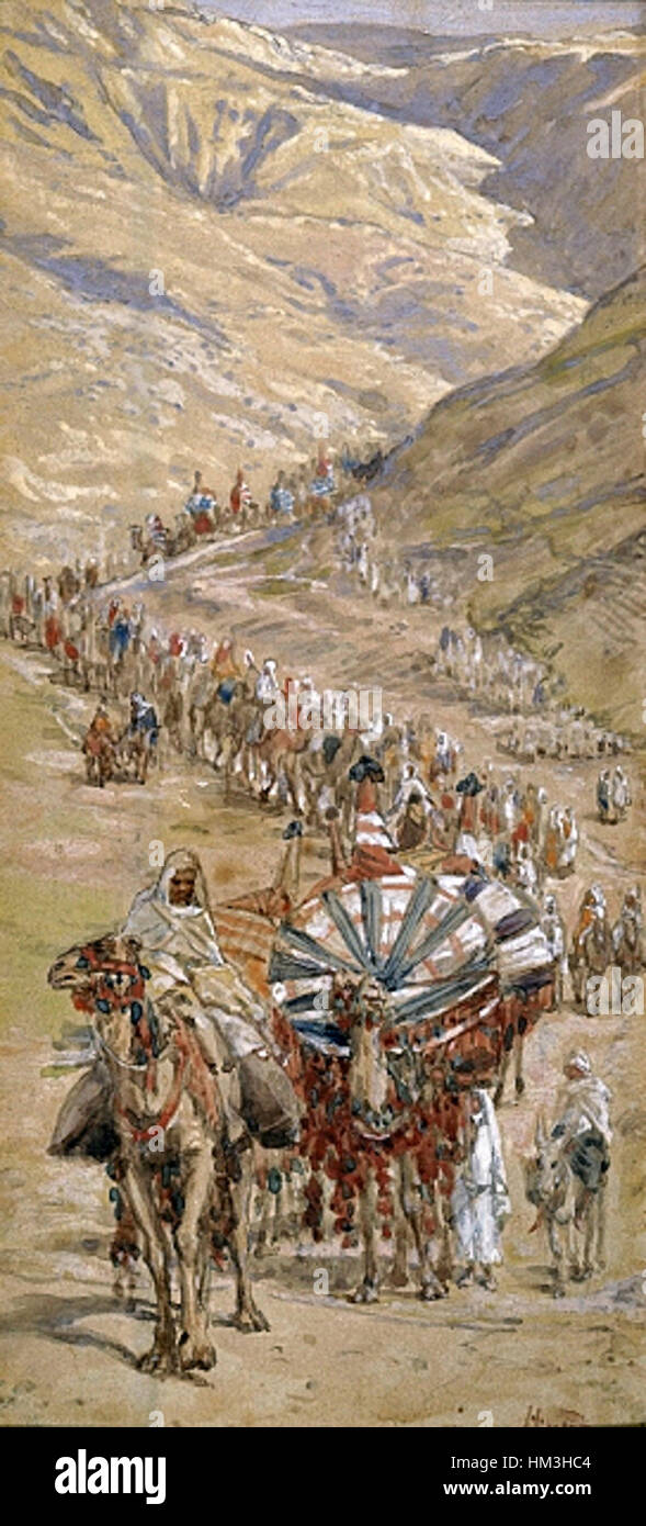 James Tissot's 'Caravan of Abram', painted around 1900, depicts the ...