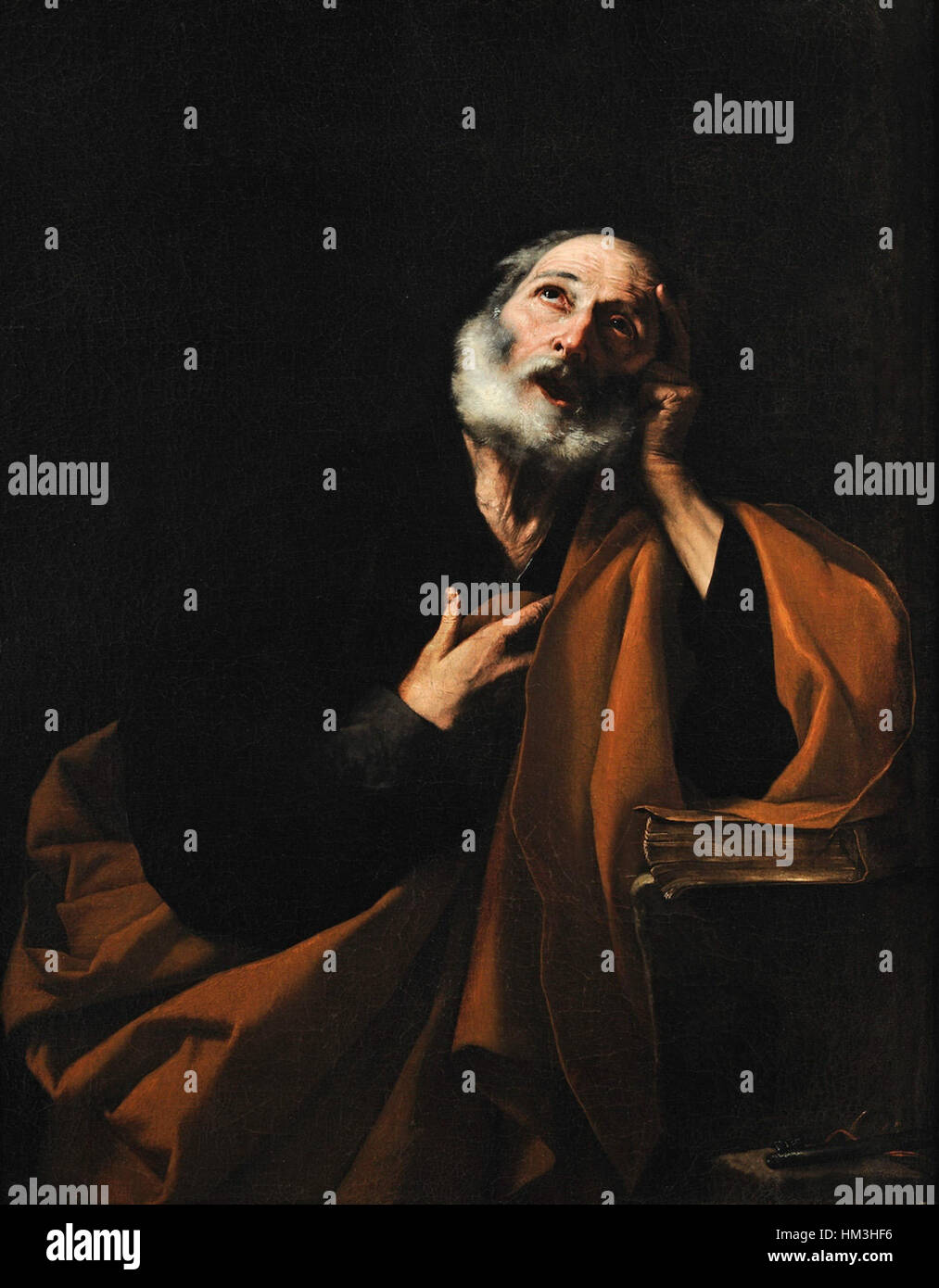 Le Repentir de saint Pierre - Jusepe de Ribera (X 807-b Stock Photo - Alamy