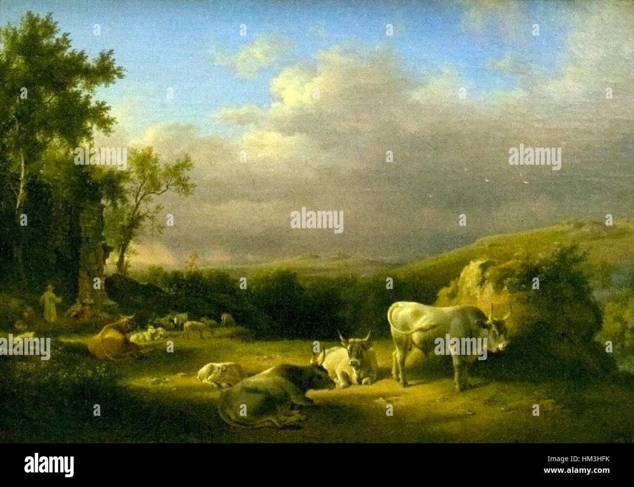 This 17th-century Dutch painting 'Landschap met vee in de Campagna ...