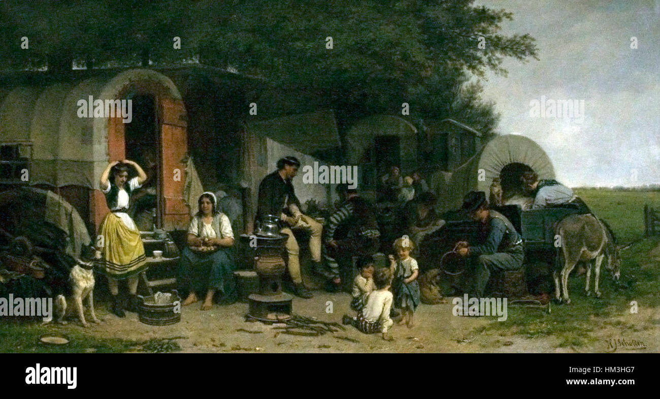 'Guests of the Fair' depicts a lively scene at a fair, where different ...