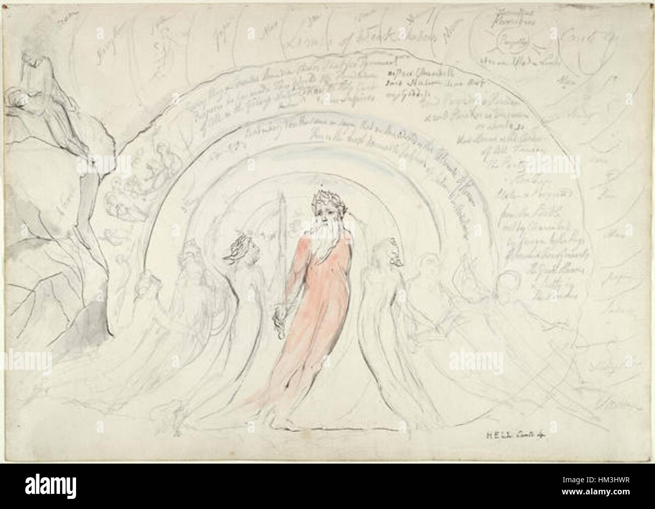 This illustration by William Blake depicts the ancient Greek poet Homer ...