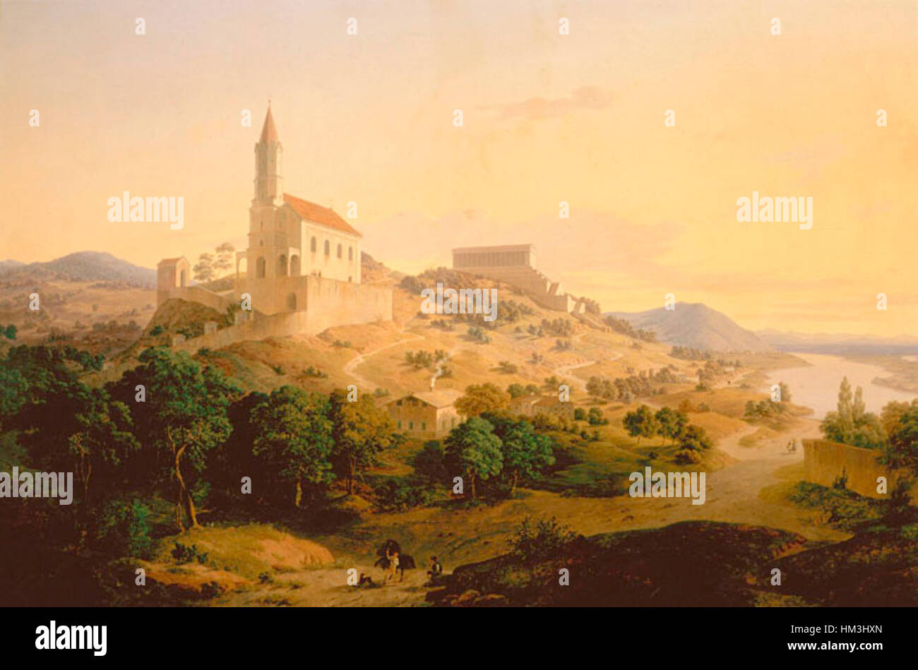 Leo von Klenze Salvatorkirche und Walhalla Stock Photo - Alamy