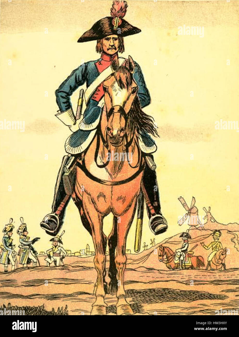 This artwork portrays a Heavy Cavalryman of the French Republic in 1795 ...