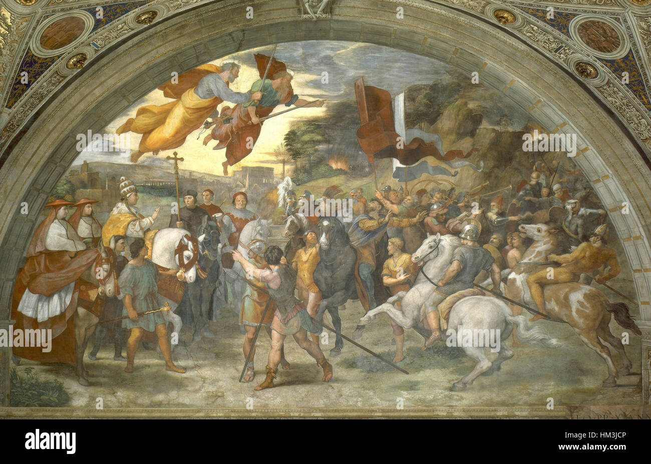 'Incontro Leon Magno e Attila' depicts the legendary meeting between ...