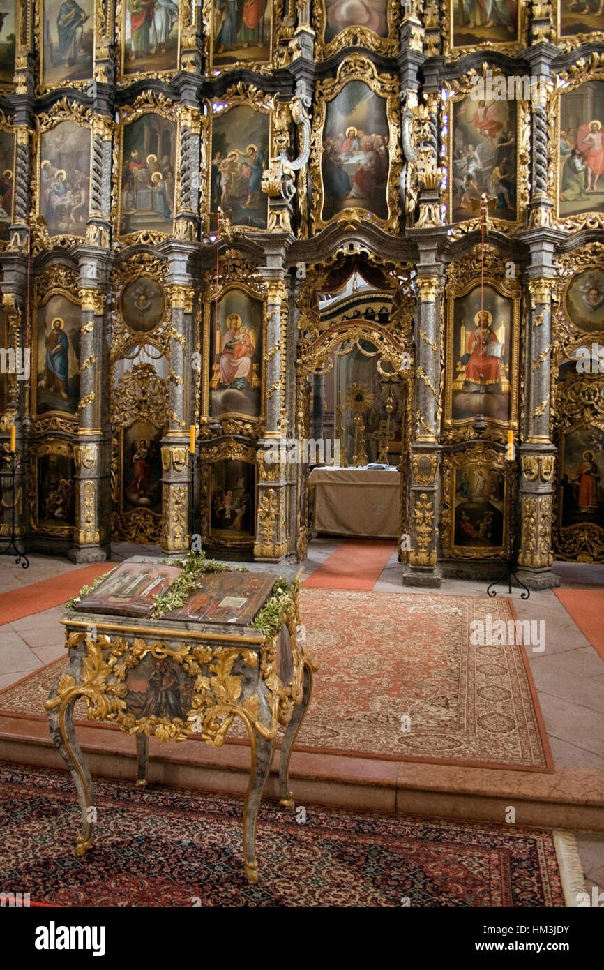 Iconostasis in the St. Nicolas church, detail Stock Photo - Alamy
