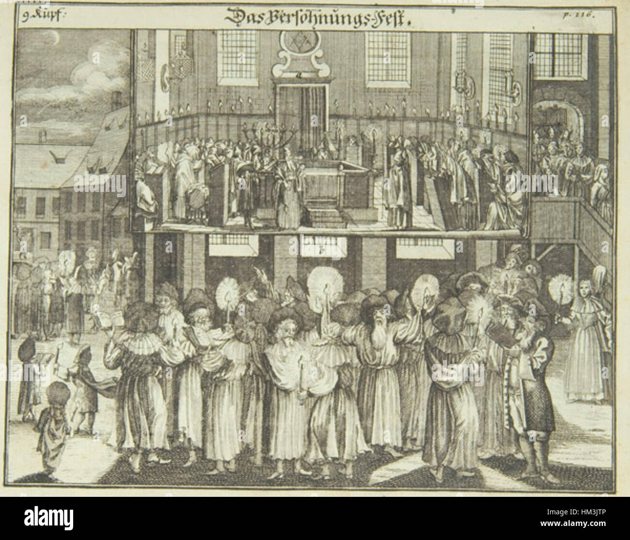 Jom Kippur, 1724, from Juedisches Ceremoniel Stock Photo - Alamy
