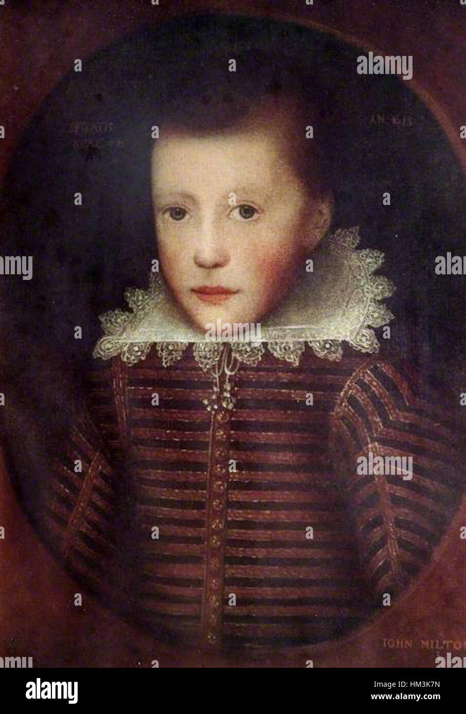 A portrait of John Milton, the 17th-century English poet best known for ...