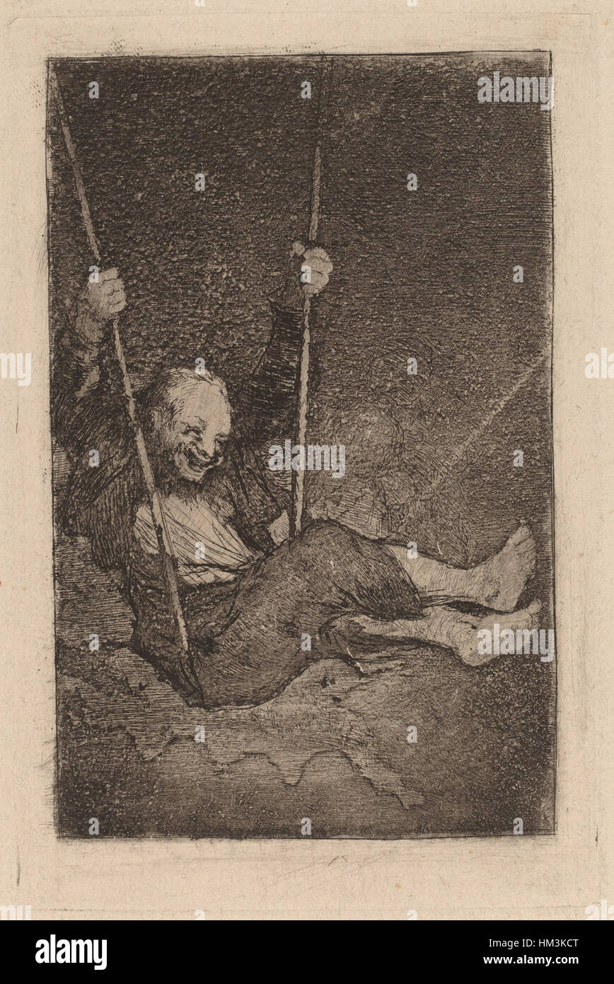 Francisco Goya’s 'Old Man on a Swing' portrays an elderly figure in a ...