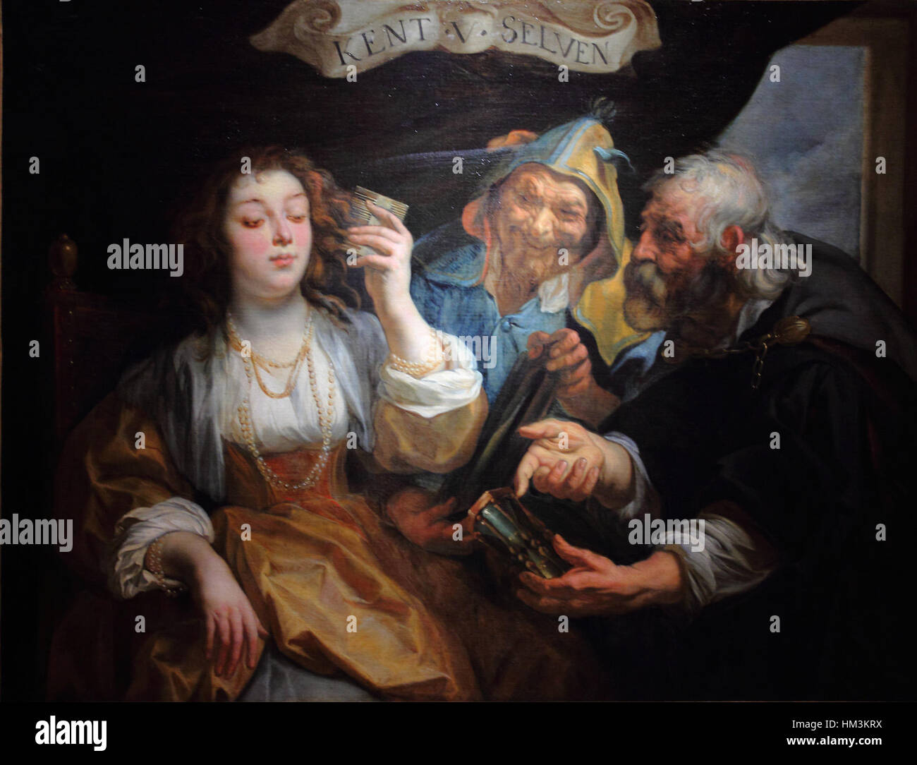 Know yourself, Youth between Vice and Vertu Stock Photo - Alamy