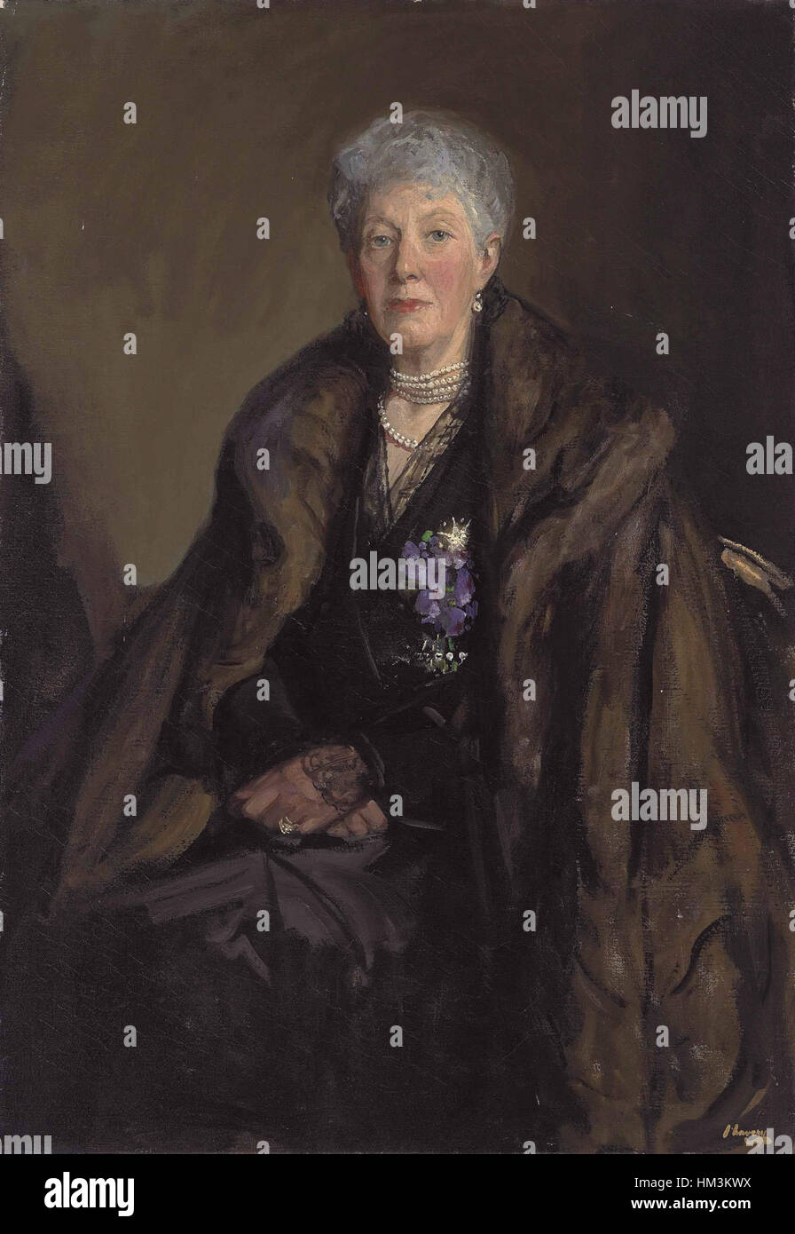 'Lady Jackson' is an oil portrait painting by John Lavery, showcasing a ...