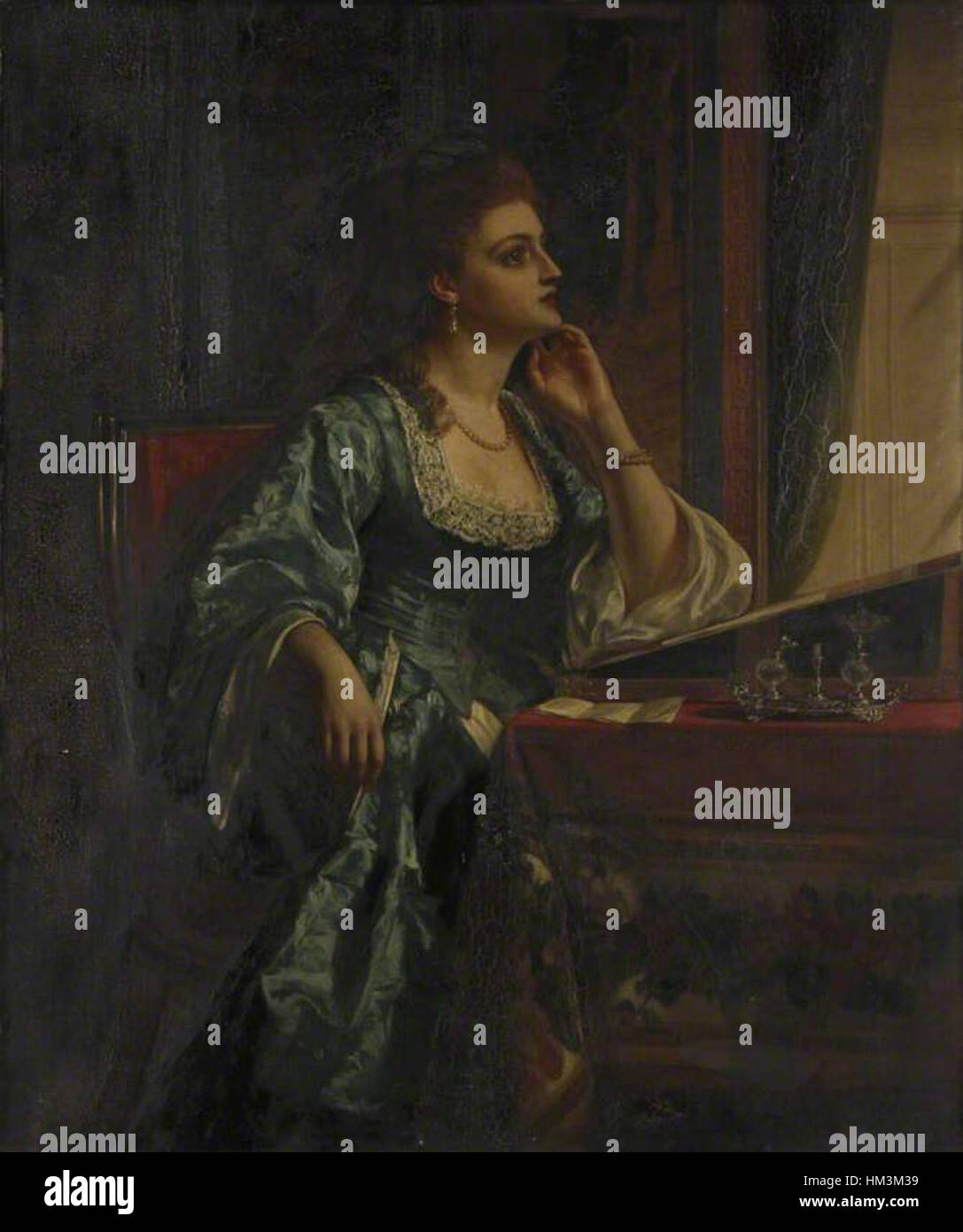 John Robert Dicksee The Special Correspondent Stock Photo - Alamy